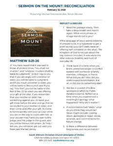 Sermon on the Mount – Reconciliation Reflection and Discussion Guide ...