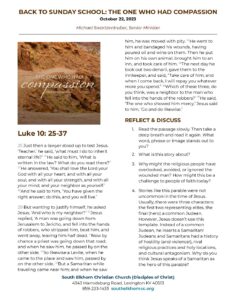 Back to Sunday School – The (Good) Samaritan – Reflection Guide | South ...