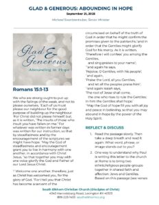 Glad & Generous_ Abounding in Hope Reflection and Study Guide | South ...